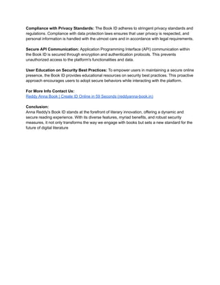 Unveiling Anna Reddy's Innovative Boo ID | PDF | Desktop Publishing ...