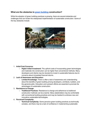 Eco-Friendly Architecture:Key Challenges in Building Design | PDF ...