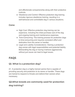 THE SECRETS BEHIND EFFECTIVE PROTECTION DOG TRAINING | PDF | Dogs | Pets