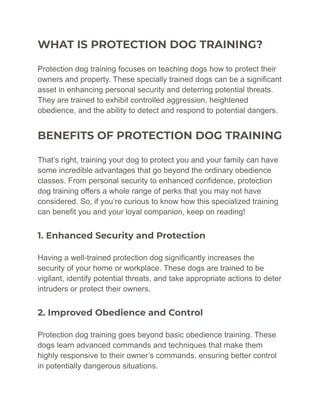 THE SECRETS BEHIND EFFECTIVE PROTECTION DOG TRAINING | PDF | Dogs | Pets