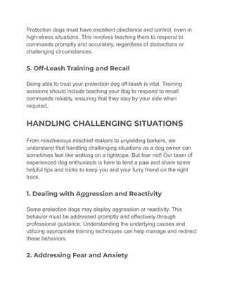 THE SECRETS BEHIND EFFECTIVE PROTECTION DOG TRAINING | PDF | Dogs | Pets