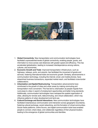 Unveiling the Impact of Transportation and Communication Tech on Human ...