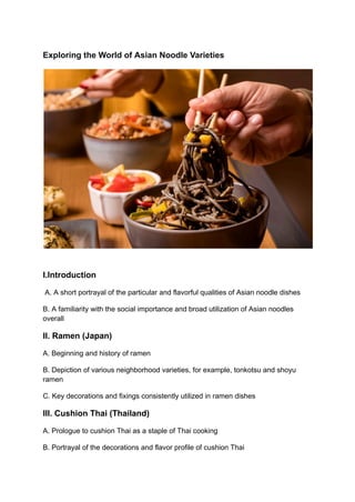Exploring the World of Asian Noodle Varieties | PDF | Cooking | Food ...