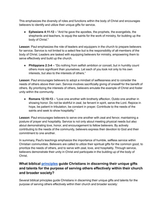 Love in Action: Exploring the Role of Service in Christian Life | PDF