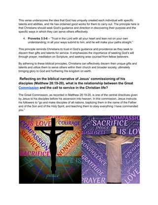 Love in Action: Exploring the Role of Service in Christian Life | PDF