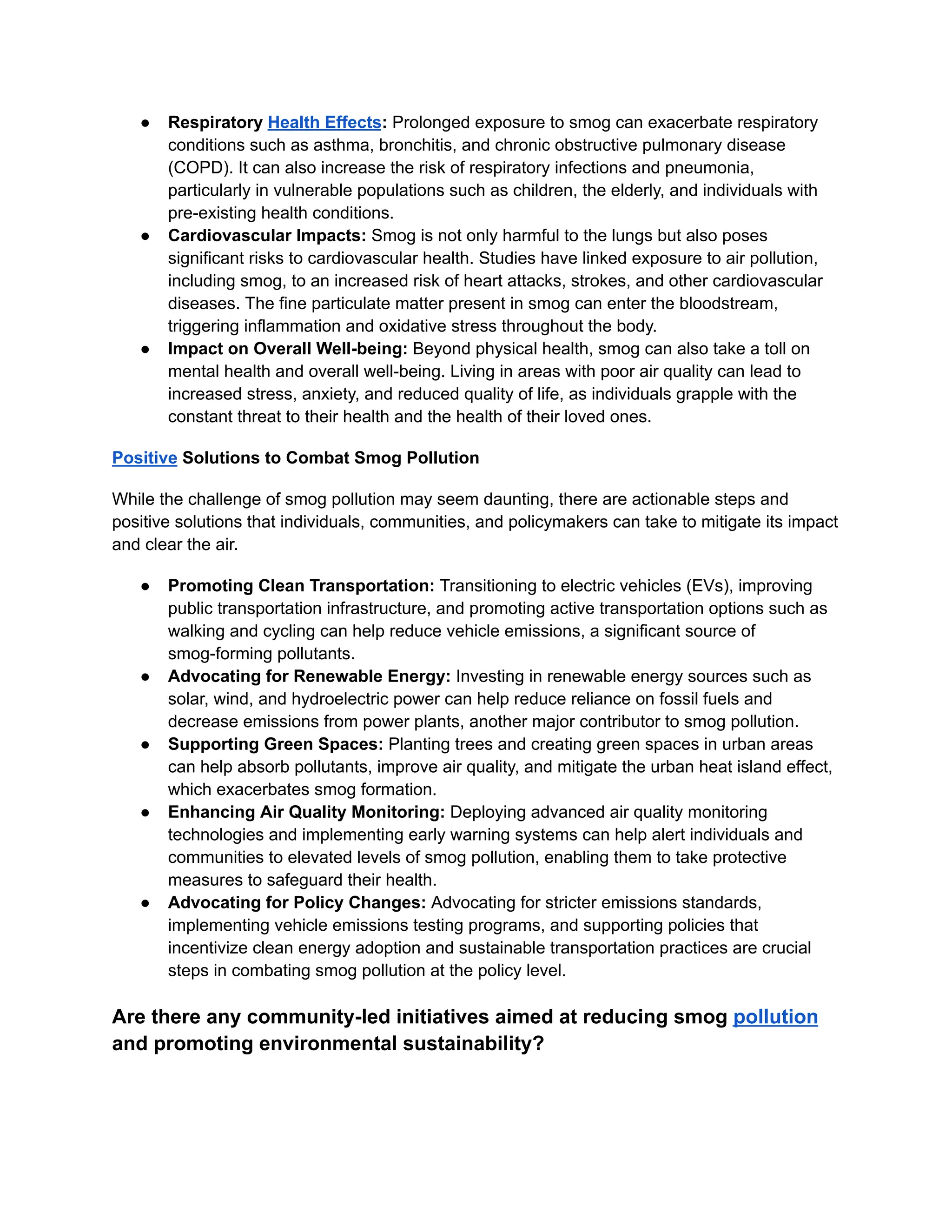 Confronting the Harmful Impact of Rising Smog on Human Health with ...