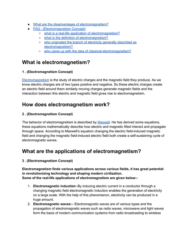 Electromagnetism Concept : Theory to Applications | Superb Explanation ...