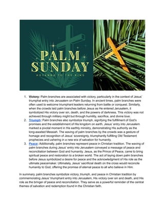 Palm Sunday 2024:Welcoming the King of Kings | PDF