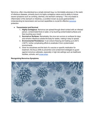 Norovirus Protection: Essential Tips for Guarding Against Norovirus | PDF