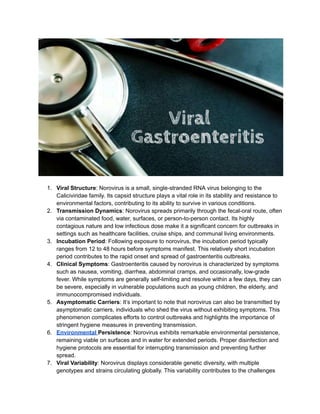 Norovirus Protection: Essential Tips for Guarding Against Norovirus | PDF