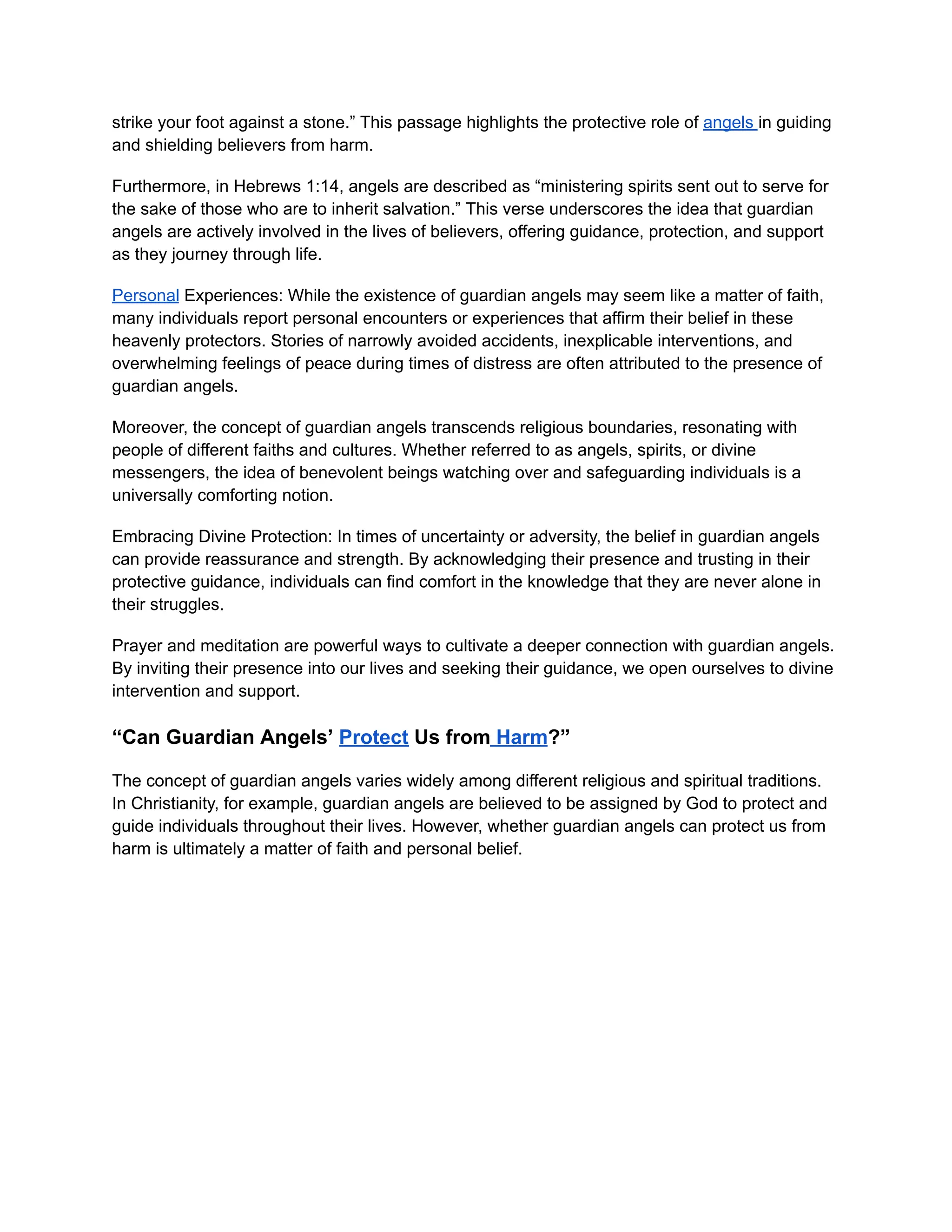 Unveiling the Role of Guardian Angels’: Heavenly Protectors in Our ...