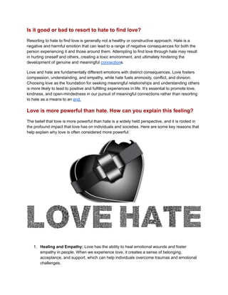 Love and Hate: Unveiling the Strongest Emotion | PDF