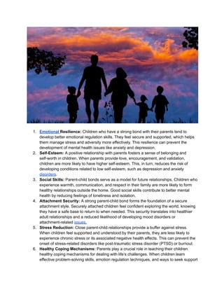 How a Strong Parent-Child Bond Shapes Lives? | PDF | Parenting Children ...