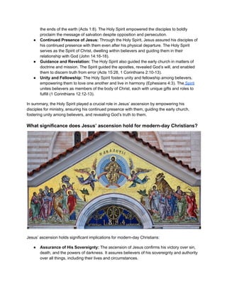 Exploring the Meaning of Jesus’ Ascension | PDF