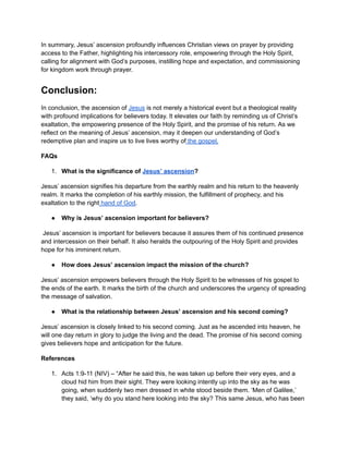 Exploring the Meaning of Jesus’ Ascension | PDF