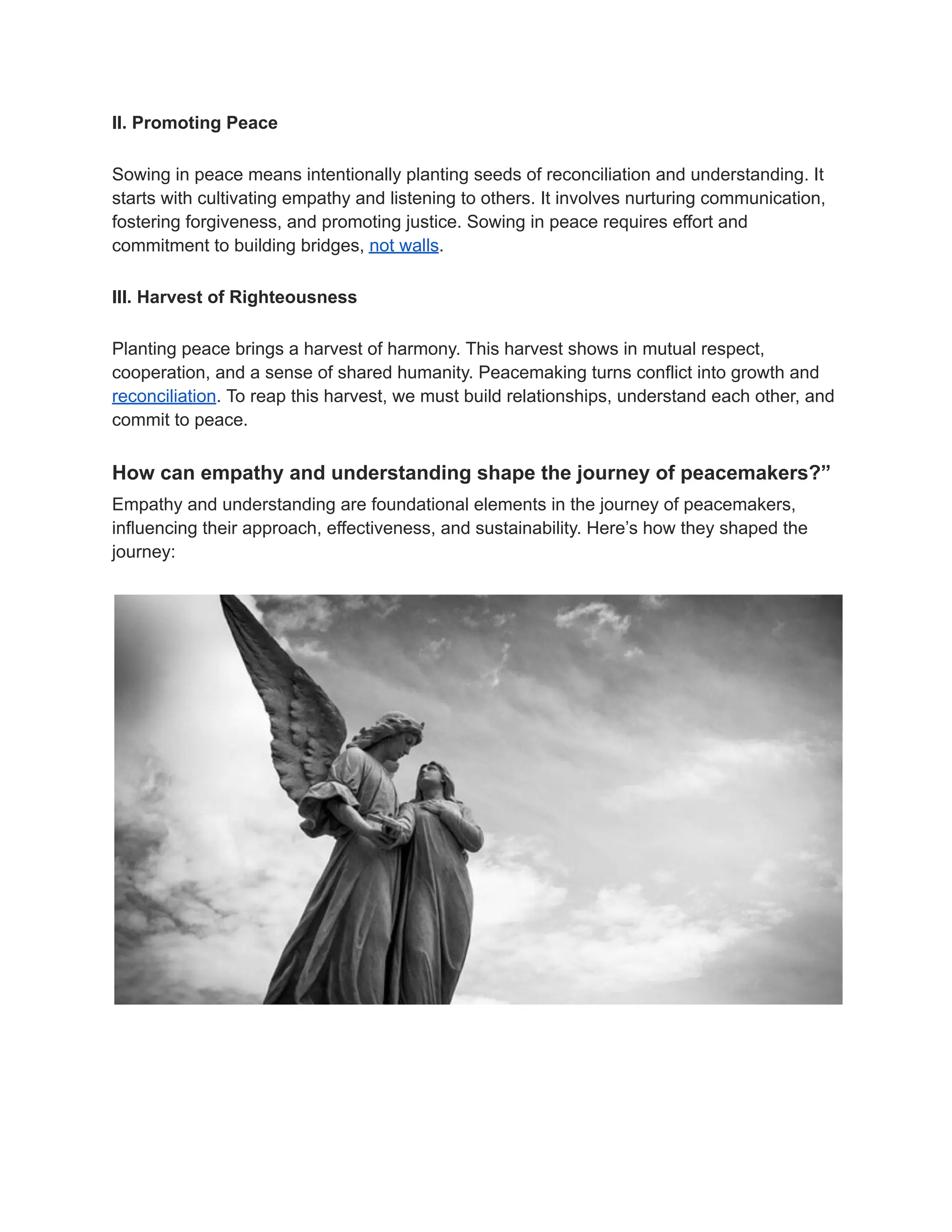 Cultivating Peace:The Journey of Peacemakers | PDF