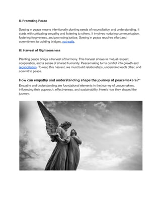 Cultivating Peace:The Journey of Peacemakers | PDF