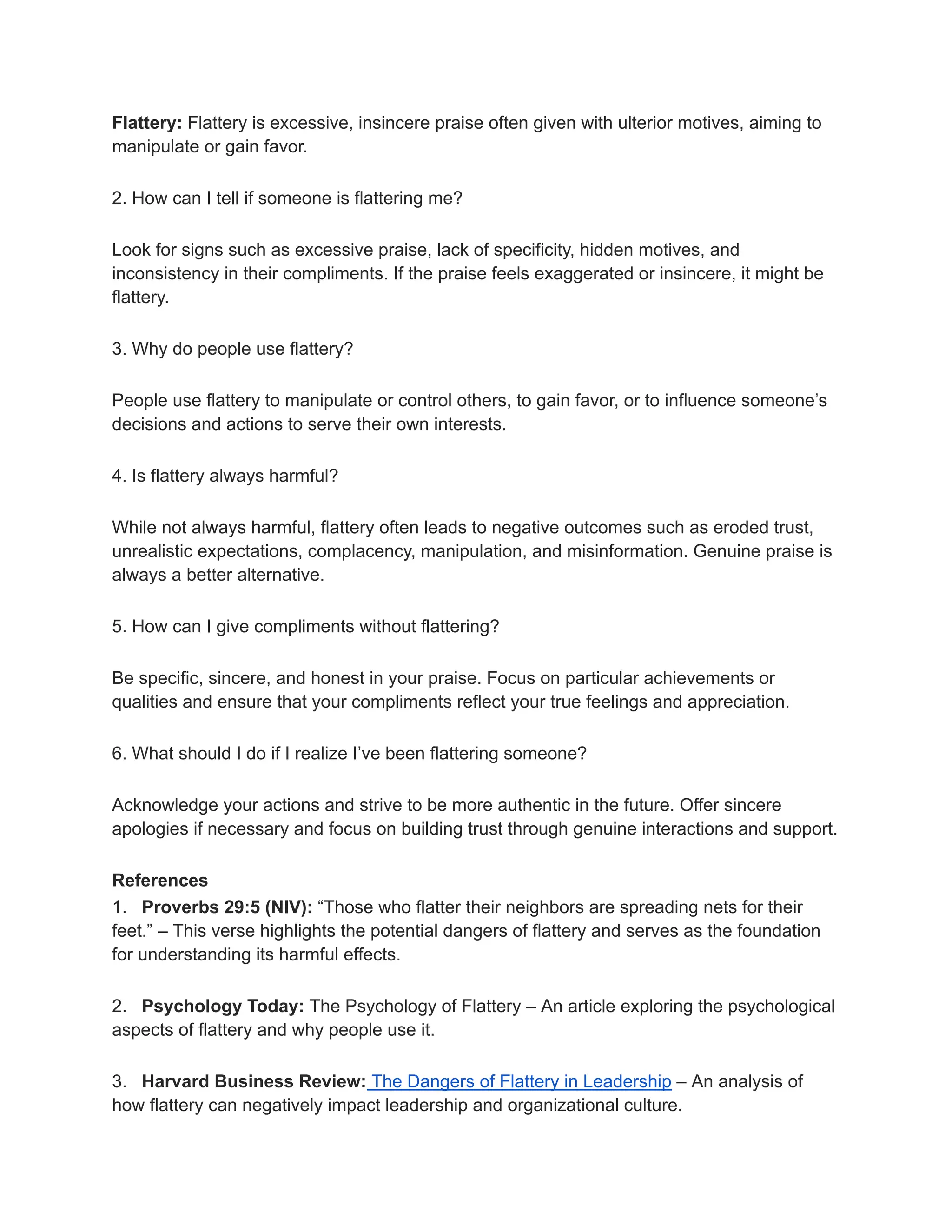 Why Flattery Can Be More Harmful Than Helpful: Unmasking the Deceptive ...