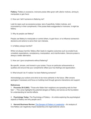 Why Flattery Can Be More Harmful Than Helpful: Unmasking the Deceptive ...