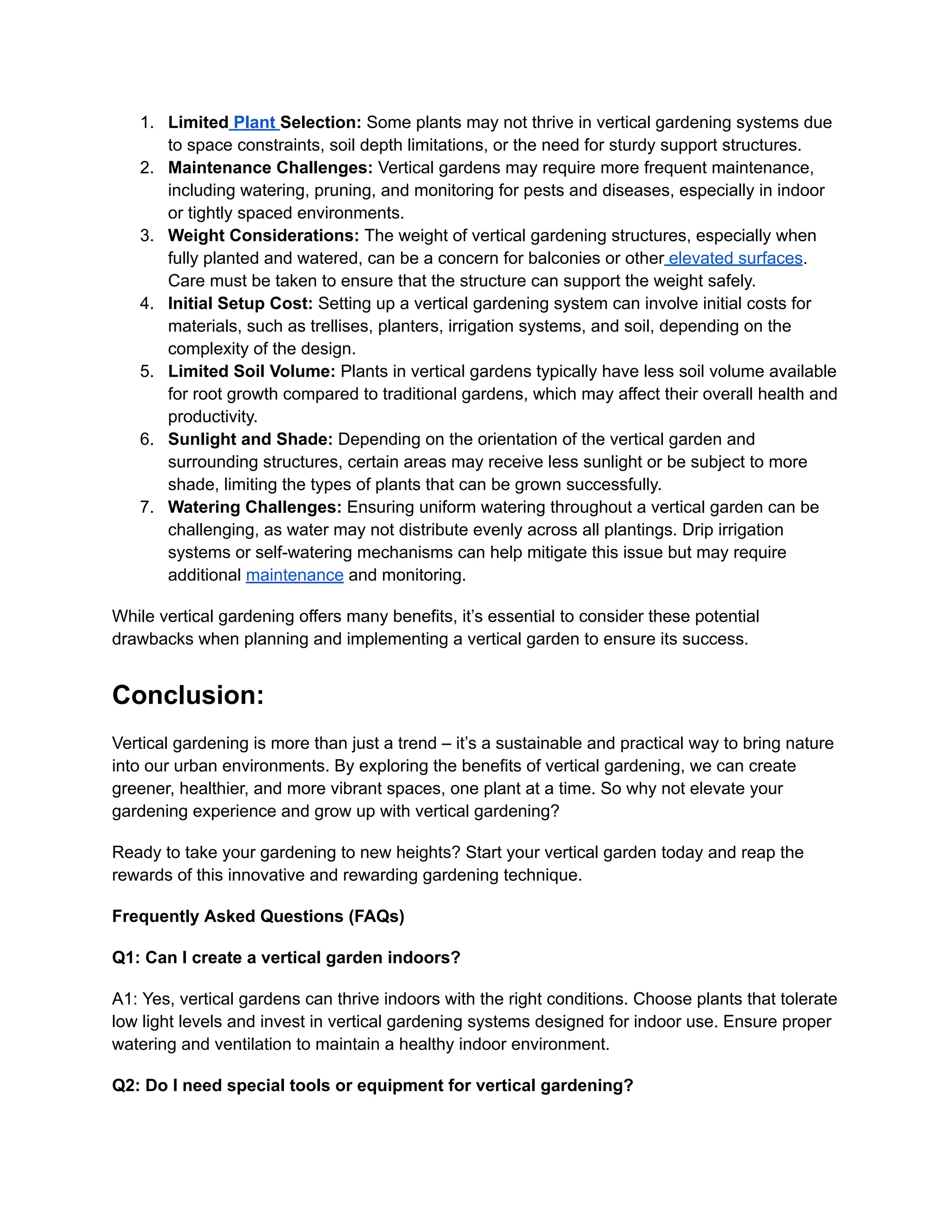 Growing Up: Exploring the Benefits of Vertical Gardening | PDF