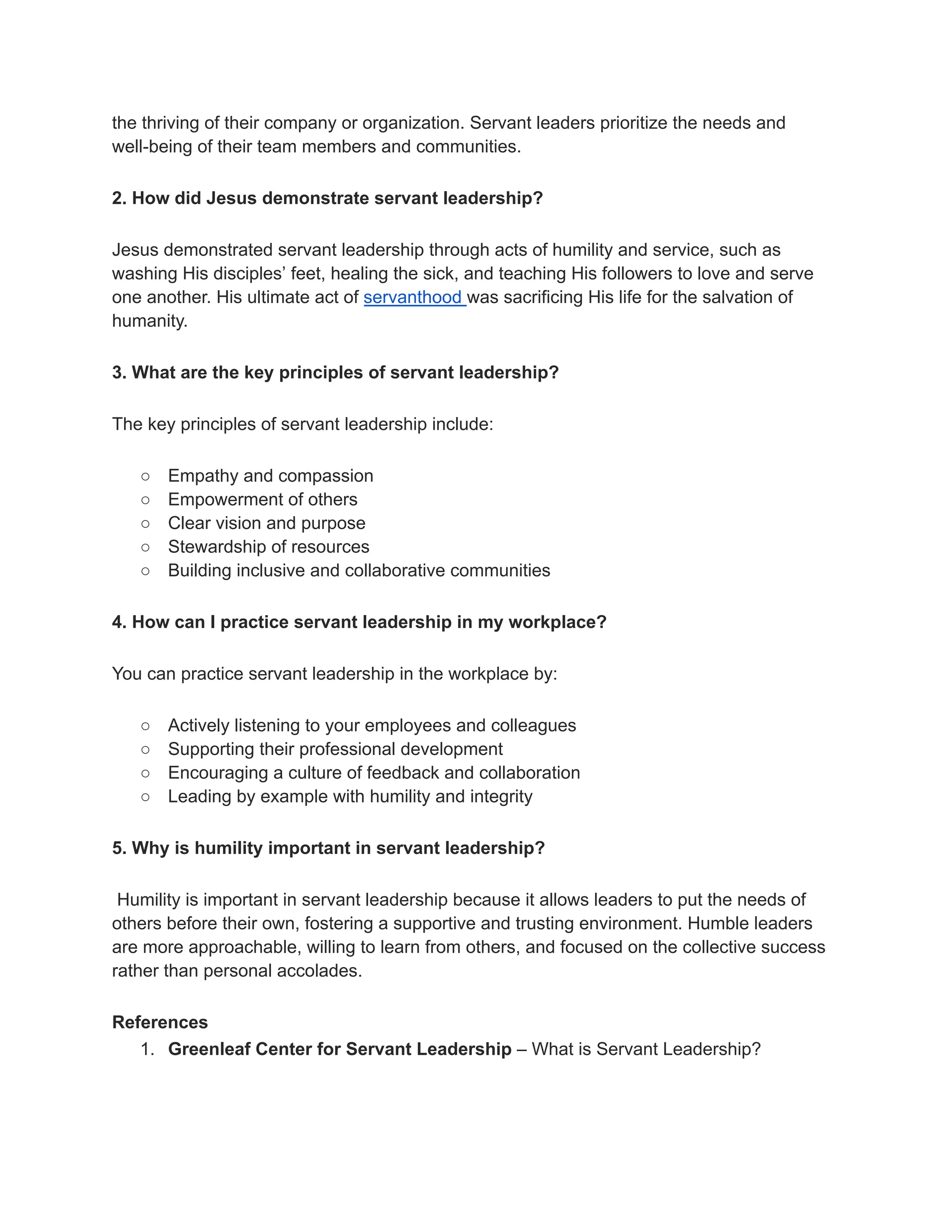 Servant Leadership: Insights from Jesus’ Call to the Twelve | PDF