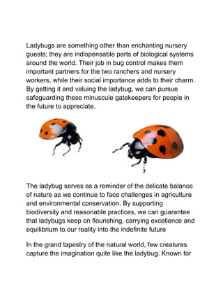 Ladybugs' Enchanting Attraction: Nature's Little Watchmen | PDF