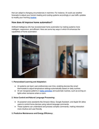 The Future of AI in Home Automation: What to Expect | PDF