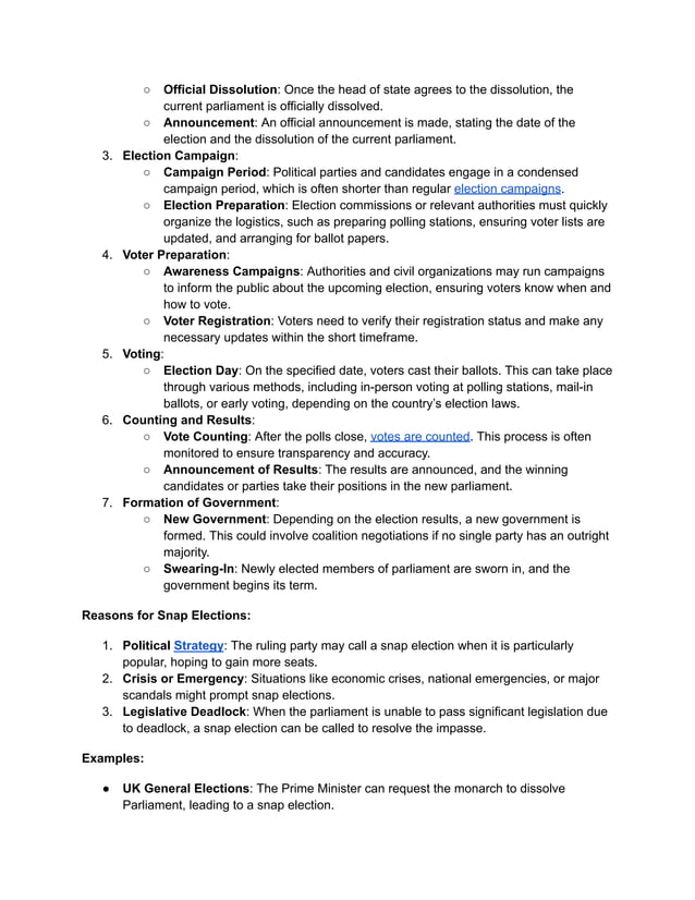 Snap Elections: What Voters Need to Know | PDF Snap Elections: What Voters Need to Know | PDF