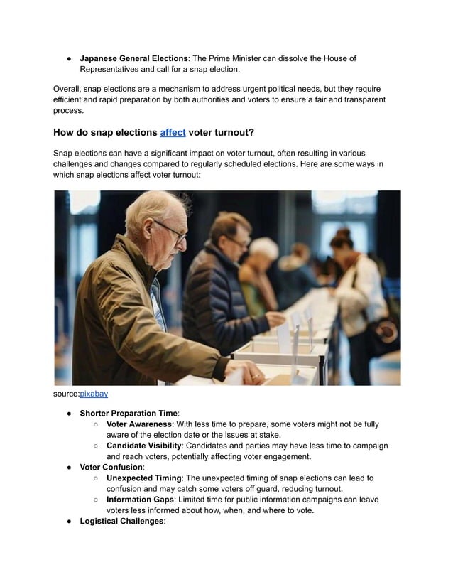 Snap Elections: What Voters Need to Know | PDF Snap Elections: What Voters Need to Know | PDF