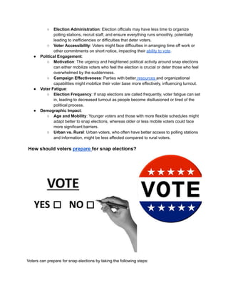 Snap Elections: What Voters Need to Know | PDF