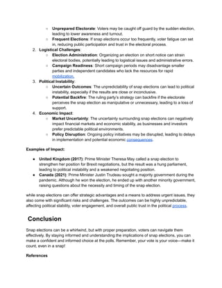 Snap Elections: What Voters Need to Know | PDF