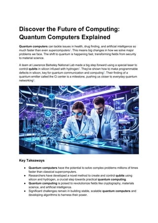 Discover the Future of Computing: Quantum Computers Explained | DOCX