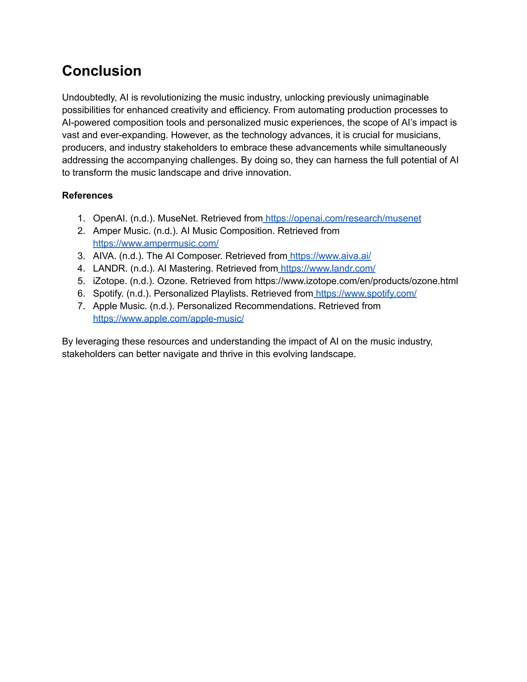 AI and the Music Industry: Enhancing Creativity and Efficiency | PDF ...