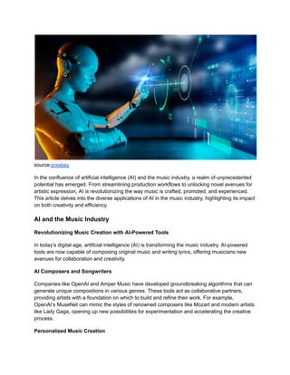 AI and the Music Industry: Enhancing Creativity and Efficiency | PDF ...