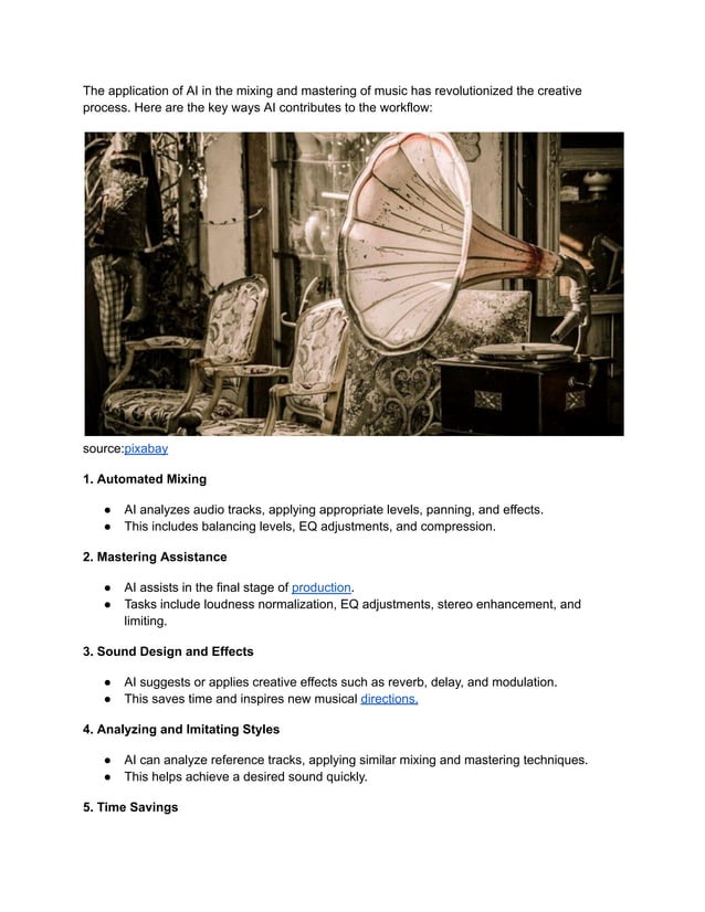 AI and the Music Industry: Enhancing Creativity and Efficiency | PDF ...