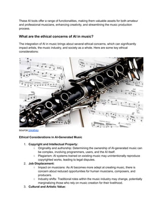AI and the Music Industry: Enhancing Creativity and Efficiency | PDF