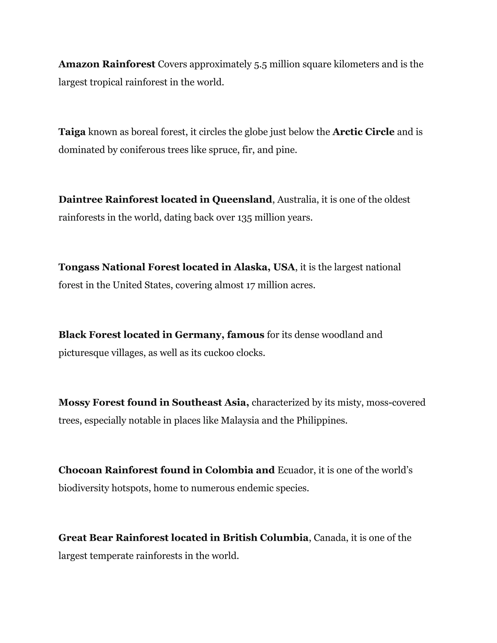 The Forest Amazon Rainforest Covers Taiga | PDF