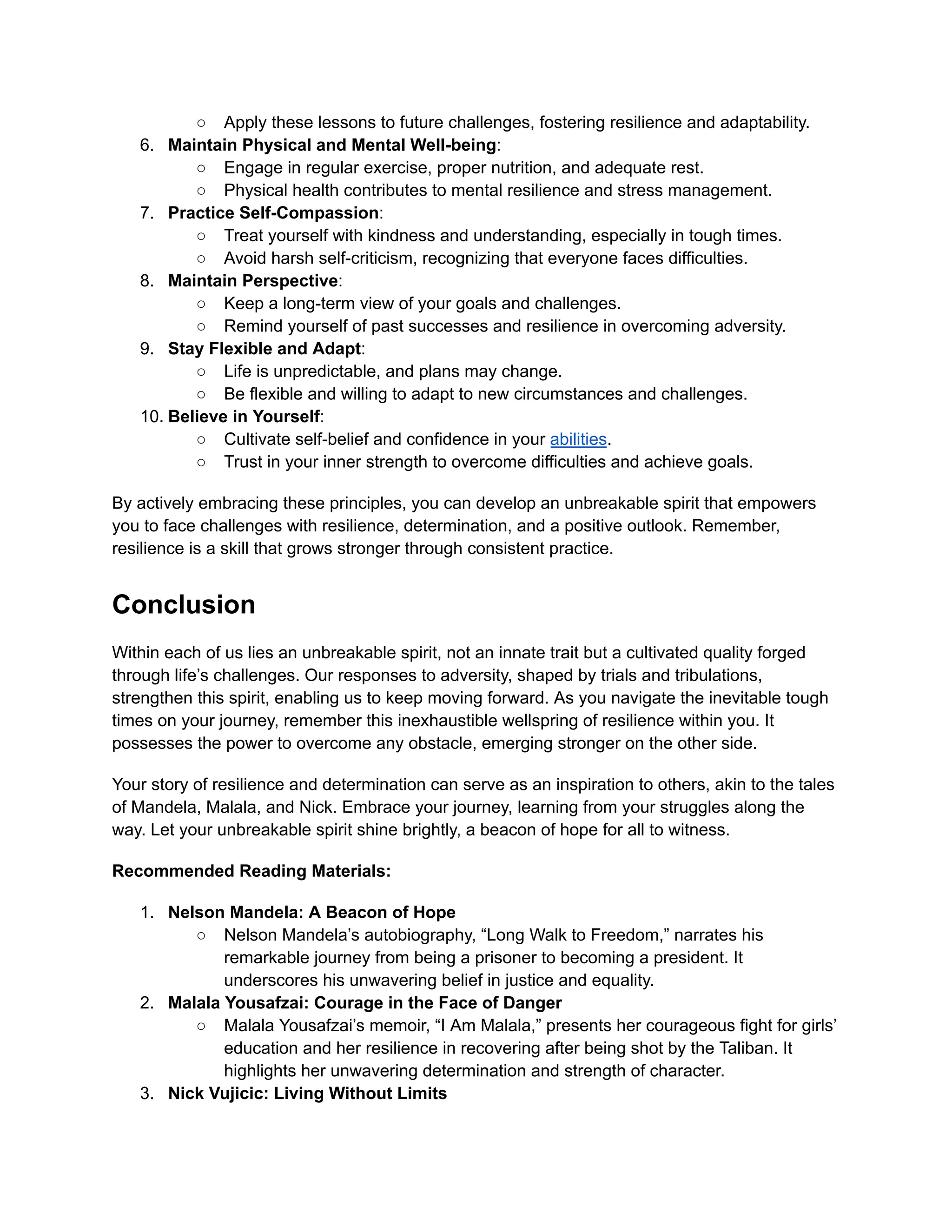 Unbreakable Spirit: Inspirational Journeys Through Tough Times | PDF