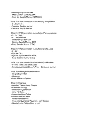 Cardiovascular system examination proforma.ppt