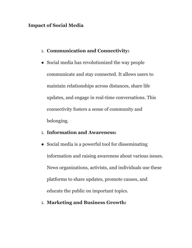 Understanding Social Media and its impact | PDF