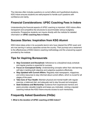 Unlocking UPSC Clarity: Demystifying the Exam with KSG Indore | PDF