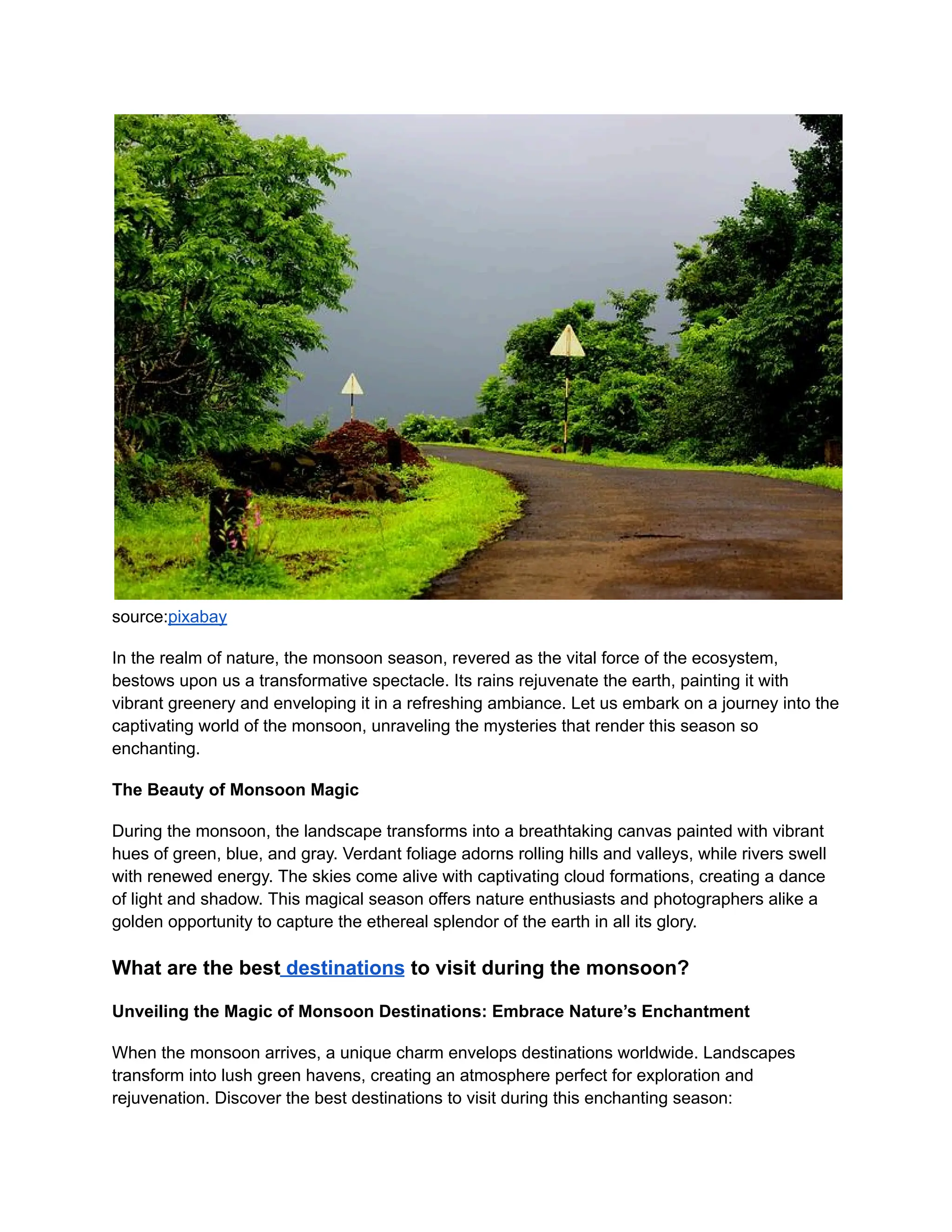 Monsoon Magic: Exploring the Mystique of the Rainy Season | PDF