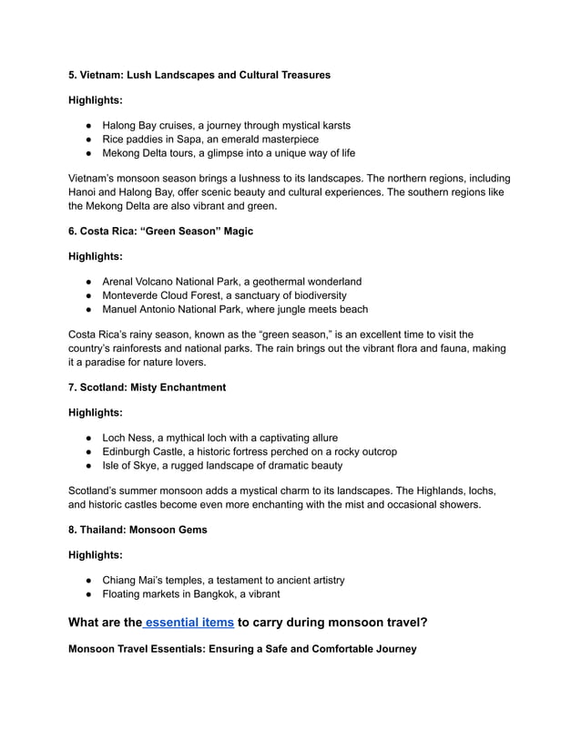 Monsoon Magic: Exploring the Mystique of the Rainy Season | PDF