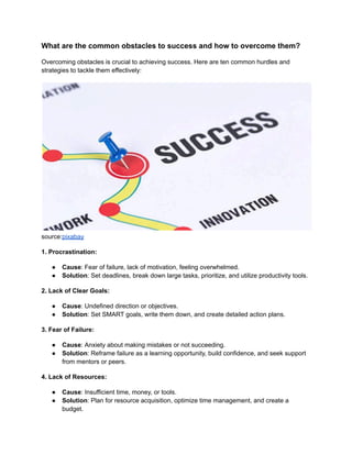 From Failure to Success: How to Move Forward and Conquer Any Obstacle ...