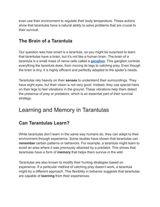 How Smart is a Tarantula? Discover 7 Surprising Facts | PDF