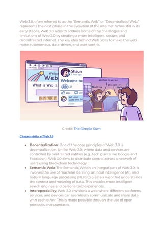 The Evolution of the Internet: From Web 1.0 to Web 3.0 | PDF | Web Design and HTML | Internet