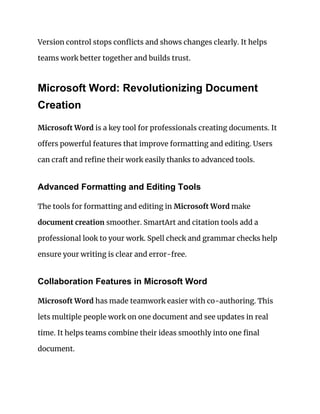 Microsoft Office: Boost Productivity and Collaboration | DOCX