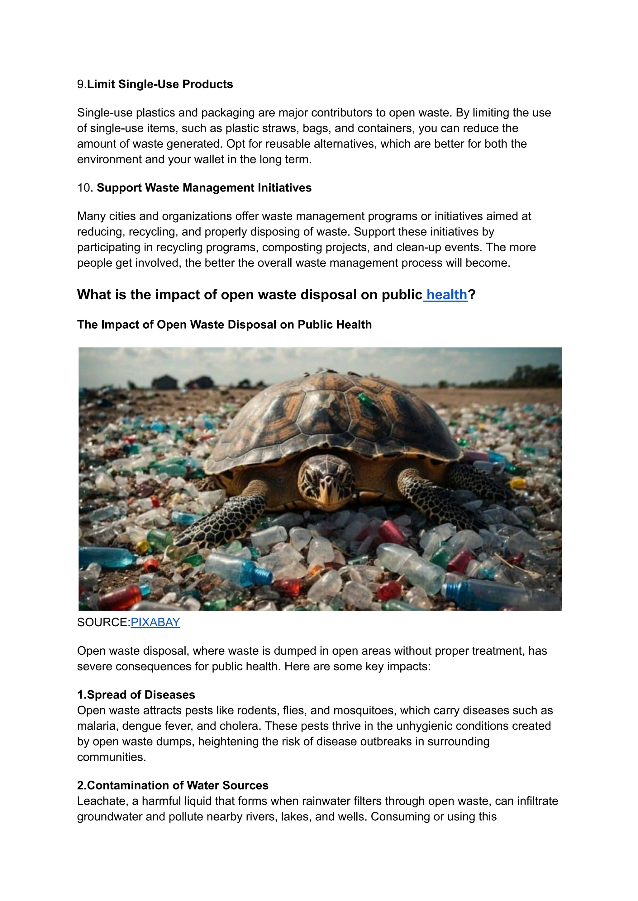 10 Effective Tips for the Safe Disposal of Open Waste | PDF