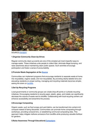 10 Effective Tips for the Safe Disposal of Open Waste | PDF