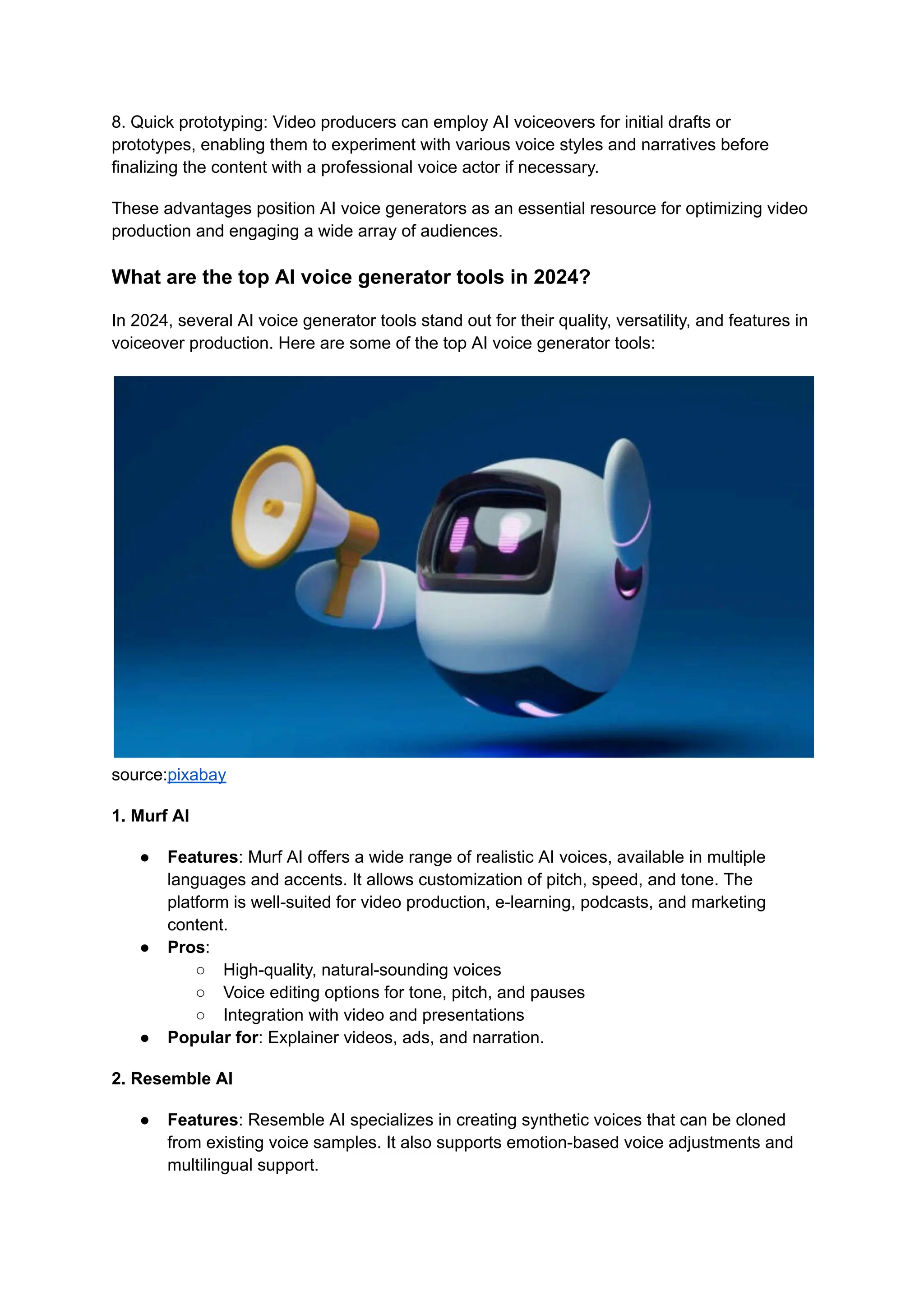 7 Creative Uses for AI Voice Generators in Content Creation | PDF